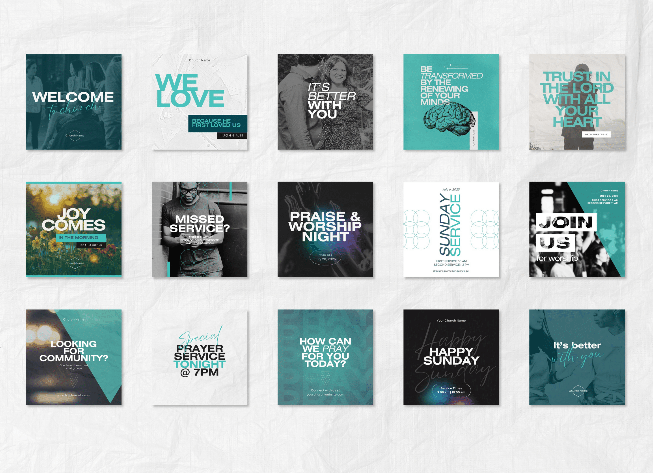 Free Church Graphics - Sunday Social Media Pack